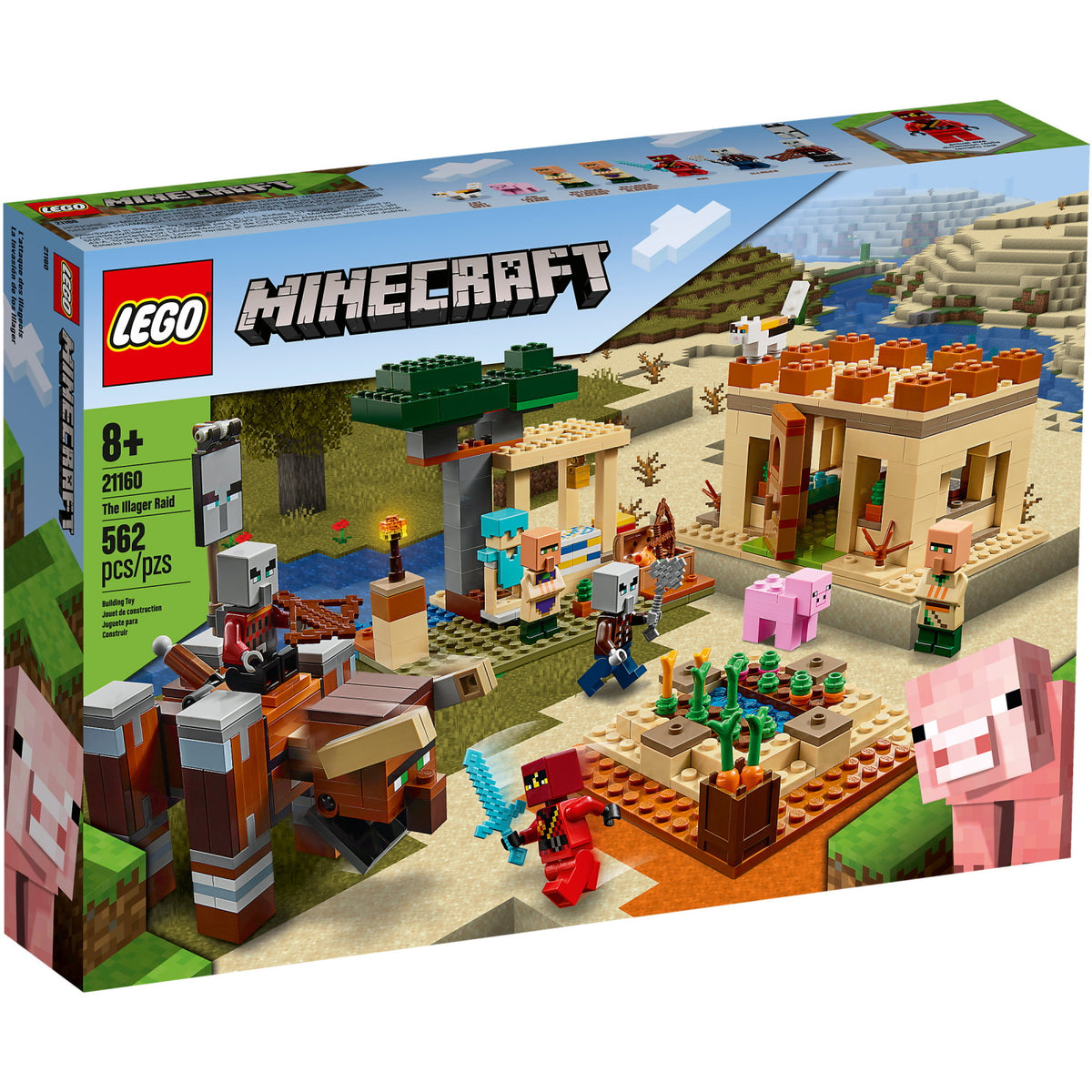LEGO Minecraft: The Illager Raid - 562 Piece Building Kit [LEGO, #2116 ...