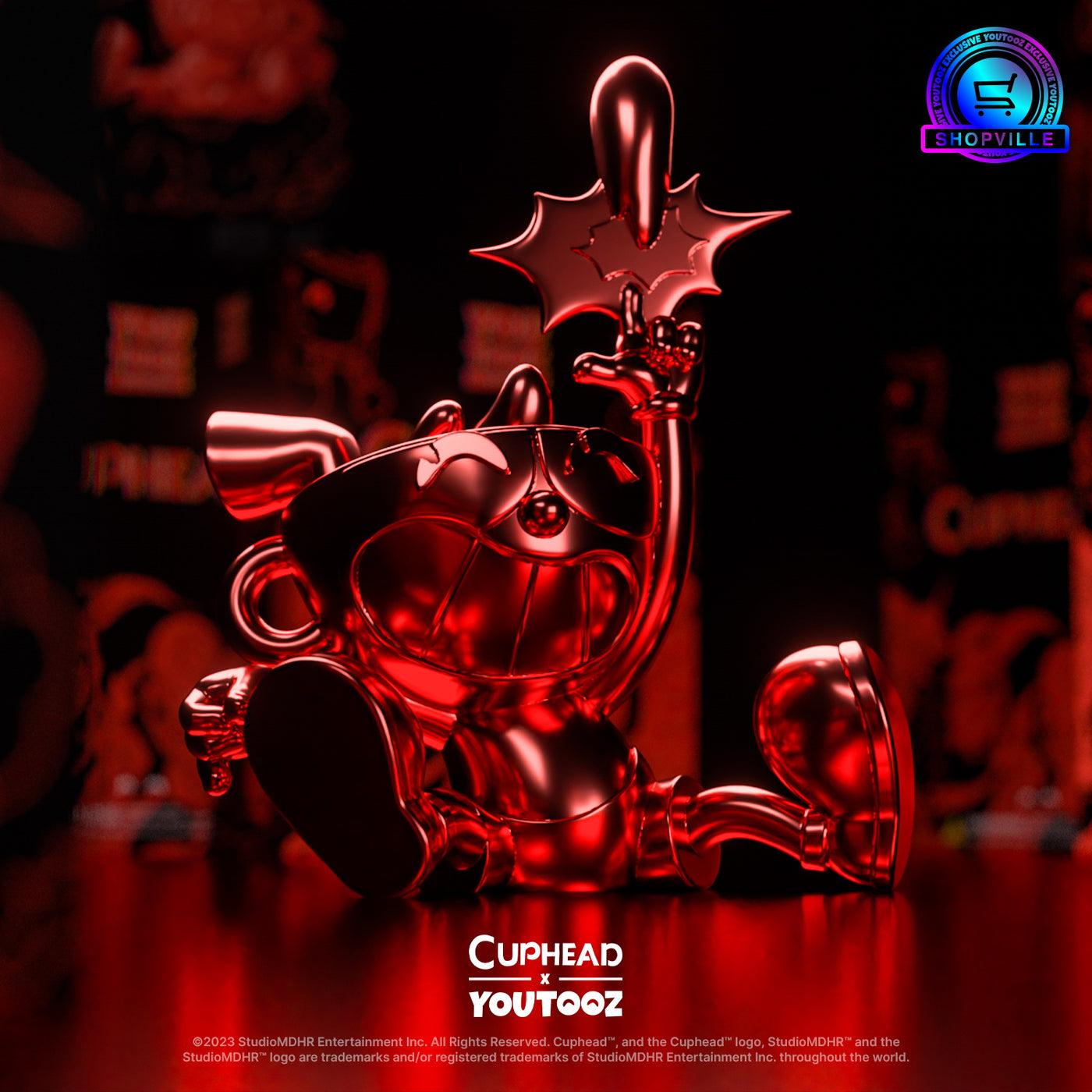 Youtooz x Shopville: Cuphead Collection - Cuphead Red Chrome Vinyl Fig — MyShopville