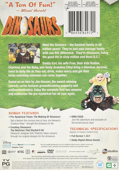 Dinosaurs: The Complete First and Second Seasons [DVD Box Set ...