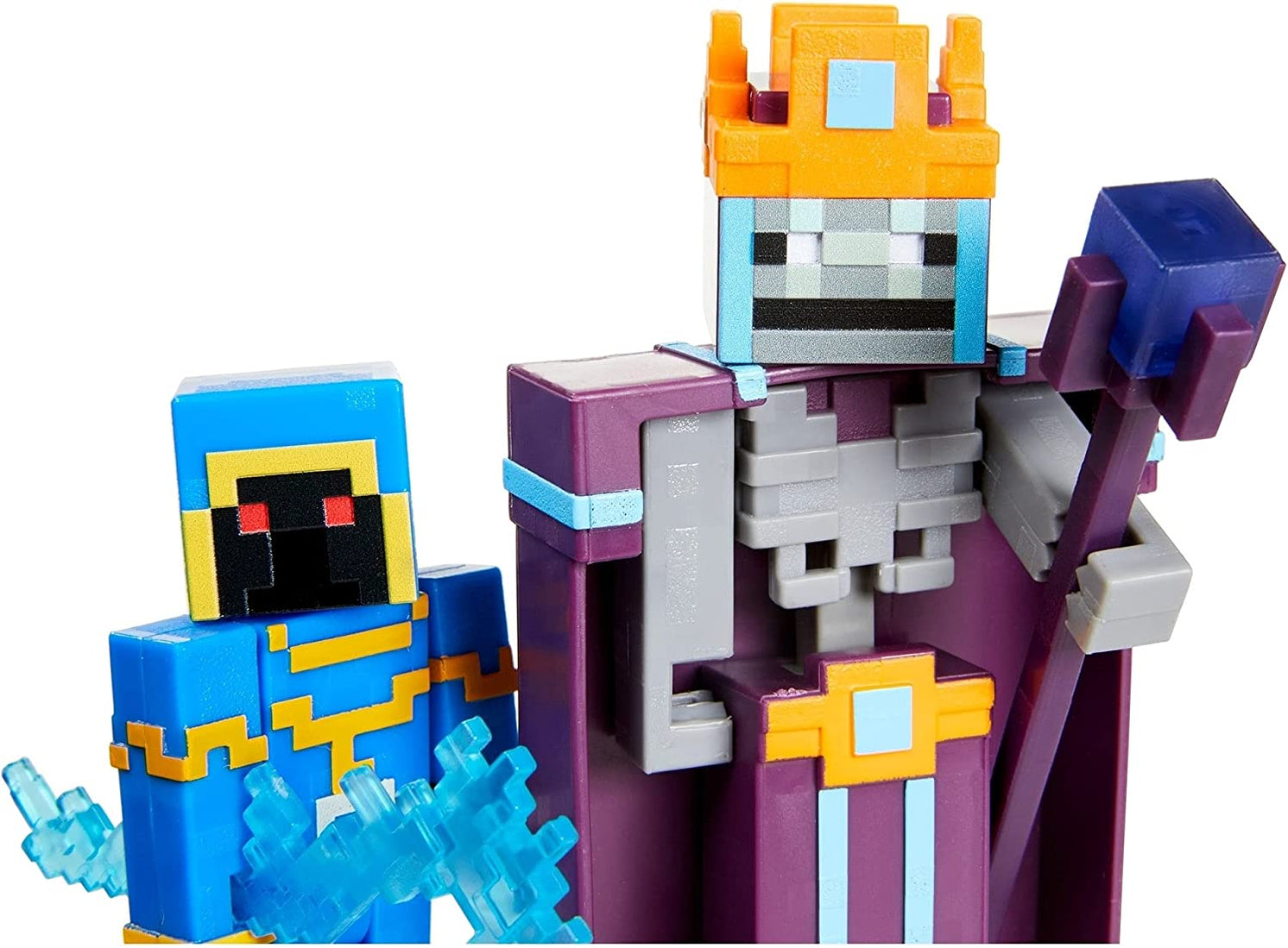 Minecraft Dungeons Stax vs Skeleton Necromancer Figures [Toys, Ages 6 ...