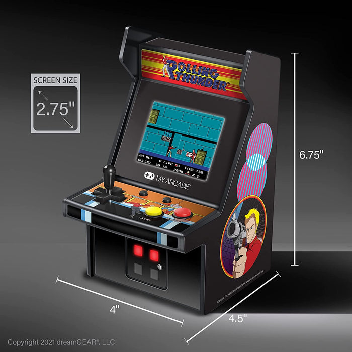 My Arcade Rolling Thunder Micro Player - 6.75 Inch Mini Retro Arcade M ...