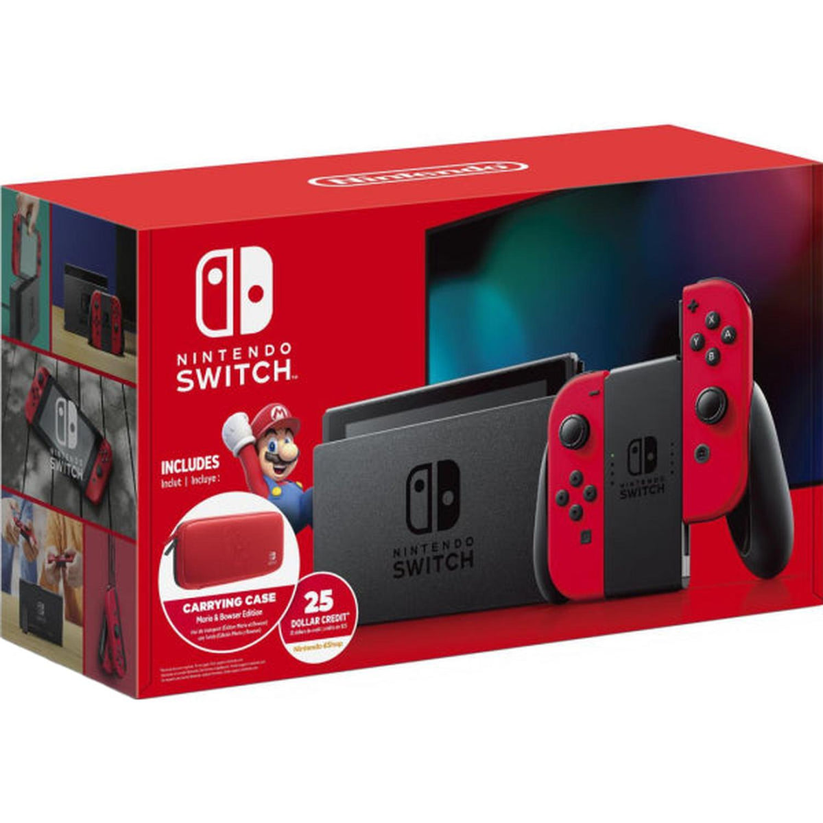 Nintendo Switch Console - Mario Red Joy-Con + Mario & Bowser Edition C ...